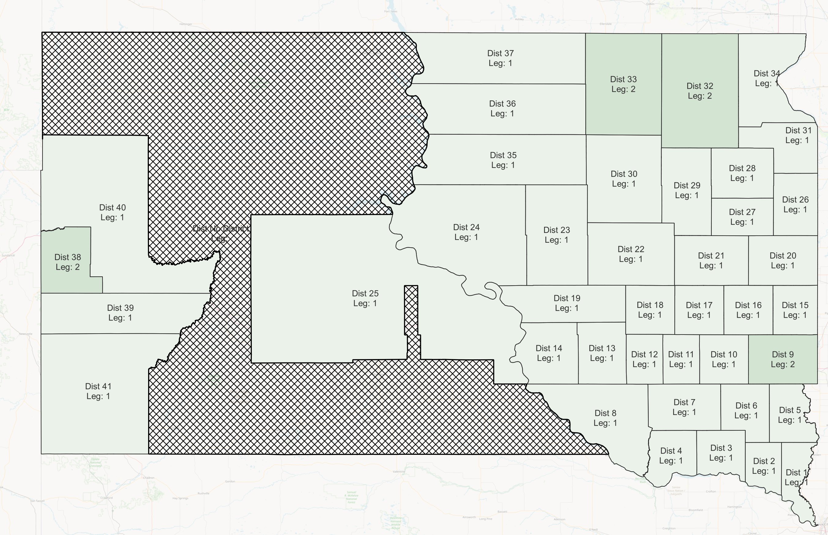 SD Legislative Districts, 1889-2021 – SoDak Governors