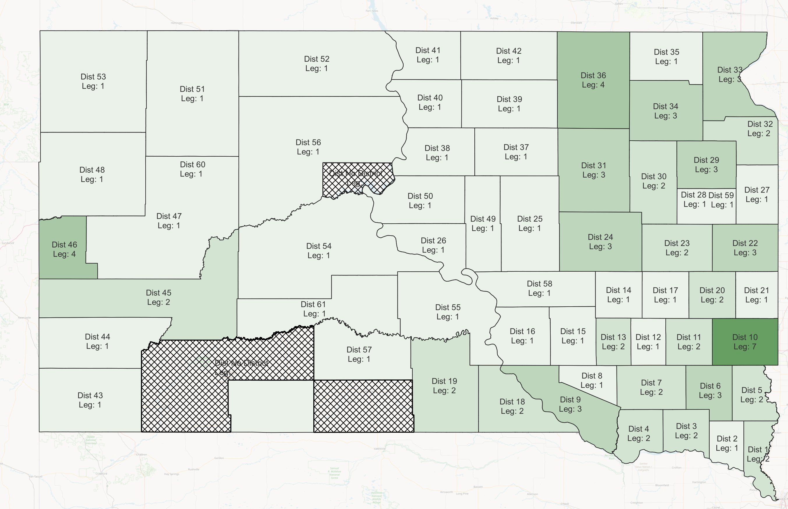 SD Legislative Districts, 1889-2021 – SoDak Governors
