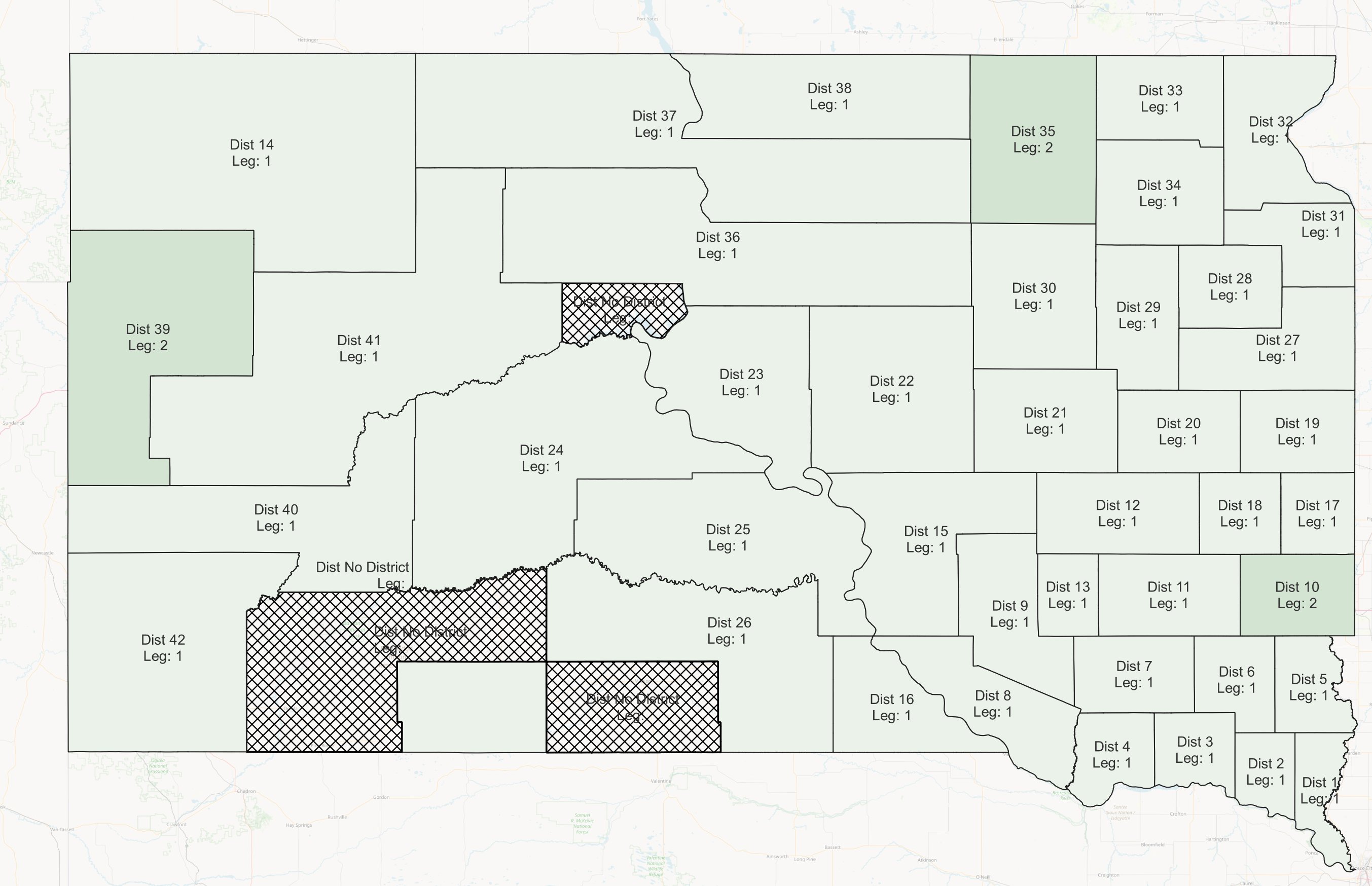 SD Legislative Districts, 1889-2021 – SoDak Governors